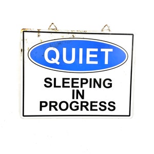 Quiet Sleeping in Progress Metal Sign - Etsy