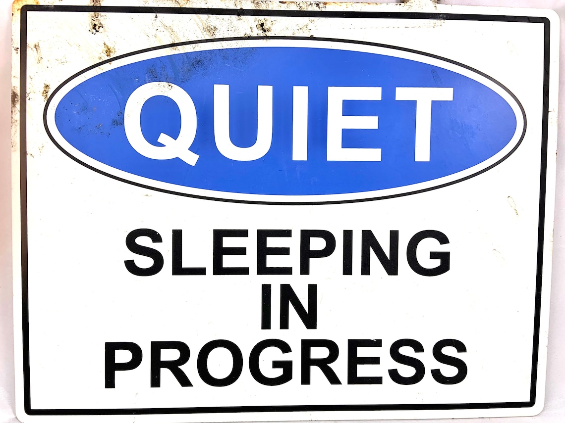 Quiet Sleeping in Progress Metal Sign - Etsy