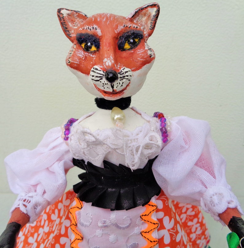 Fox Folk Art Doll Handmade . Fox Lovers .lisa Patrikeyevna. Fairy-tale ...