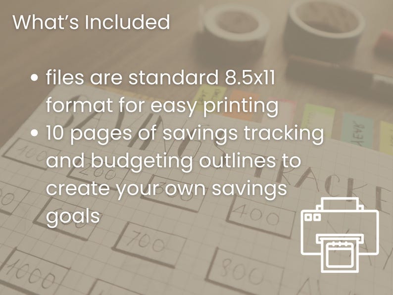 Printable Savings Planner: Budget & Debt Tracker (digital Download) - Etsy