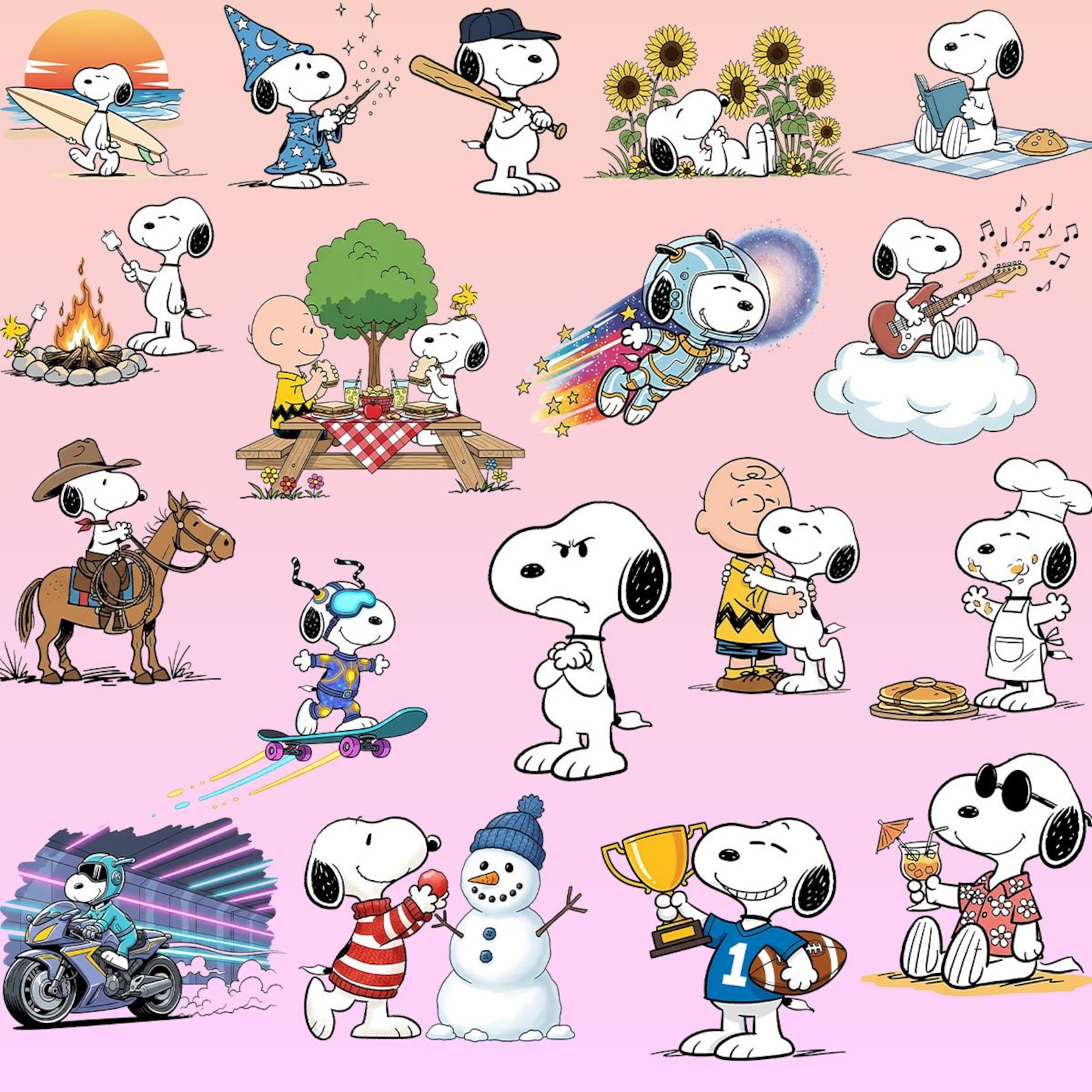 90+ Snoopy Dog Png Bundle, Snoopyy, Charliee Brown Svg, Clipart, Cricut ...