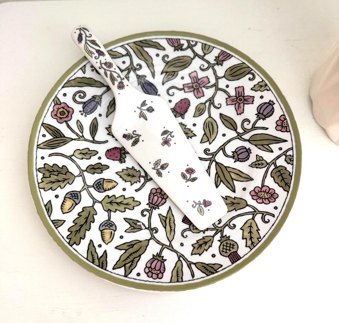 Vintage Andrea by Sadek Porcelain Serving Plate With Server, Birds ...