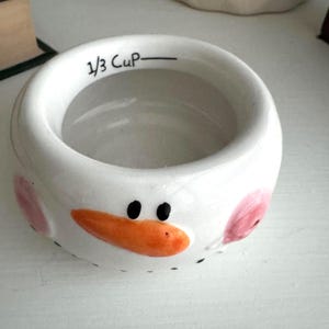 Pier 1 Snowman Measuring Cup Set: Collectible Christmas Kitchen Decor ...