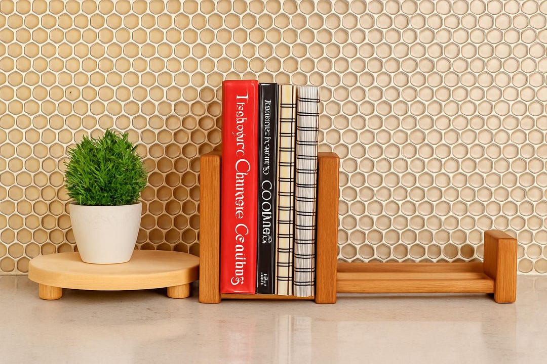 Vintage Expandable Wooden Book Rack – Mid Century Bookshelf Organizer ...