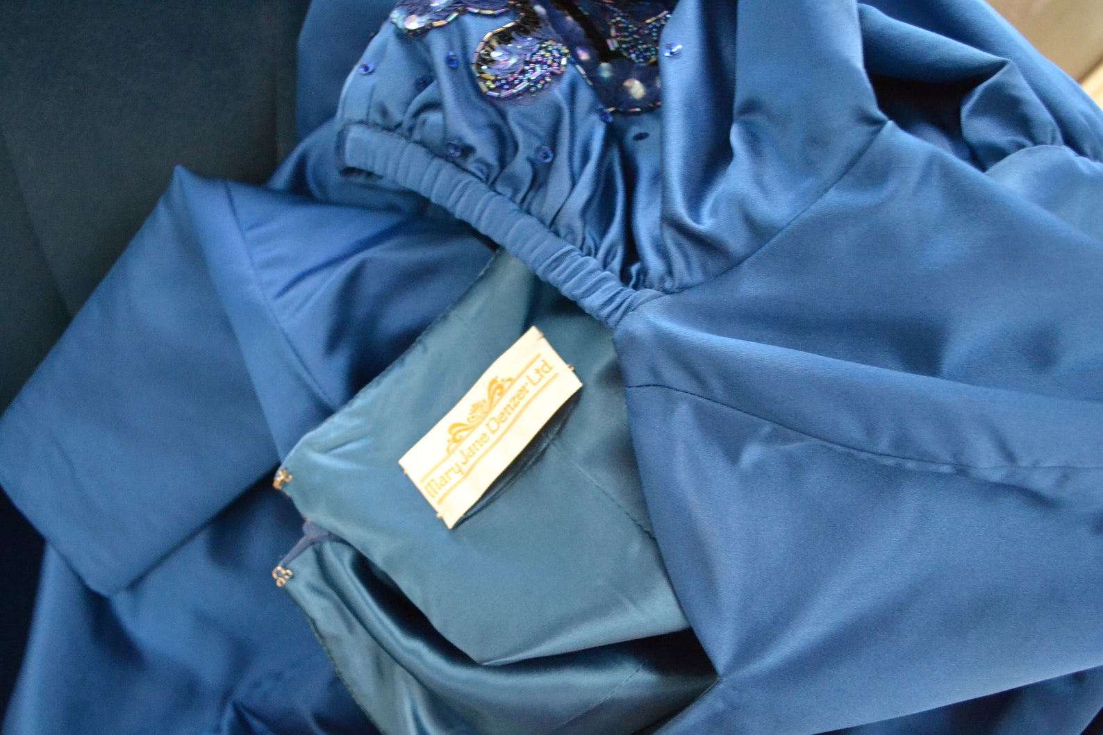 80s 90s Ball Gown Dress Blue Teal 80s Prom Party Dress Small Medium ...
