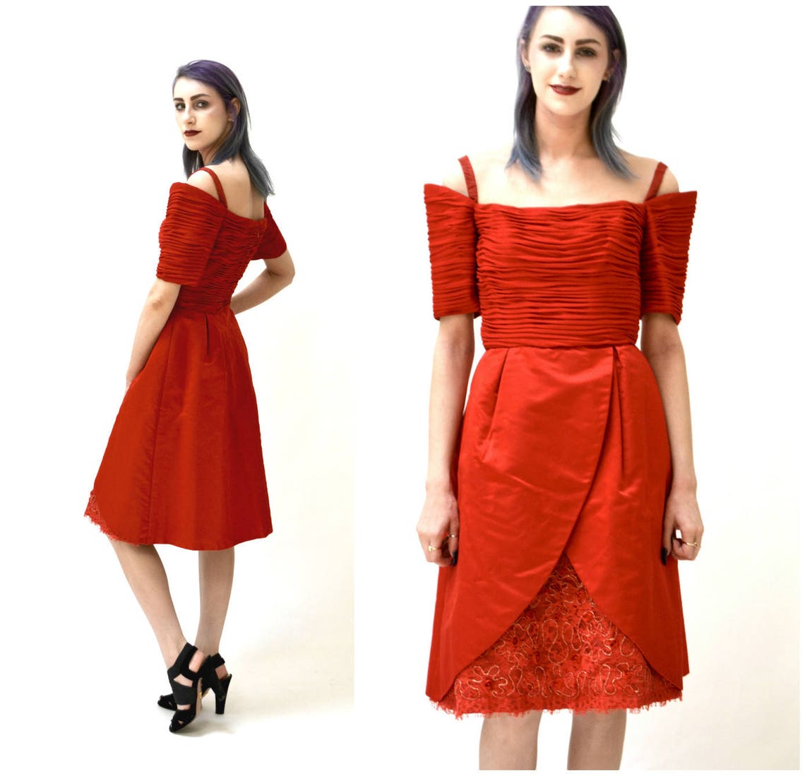 80s Vintage Red Prom Party Dress Size Small // 80s 90s Red - Etsy