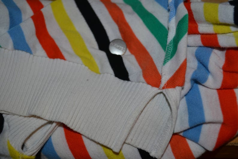 80s 90s Vintage Sonya RYKIEL Rainbow Knit Dress Size Small Medium White ...