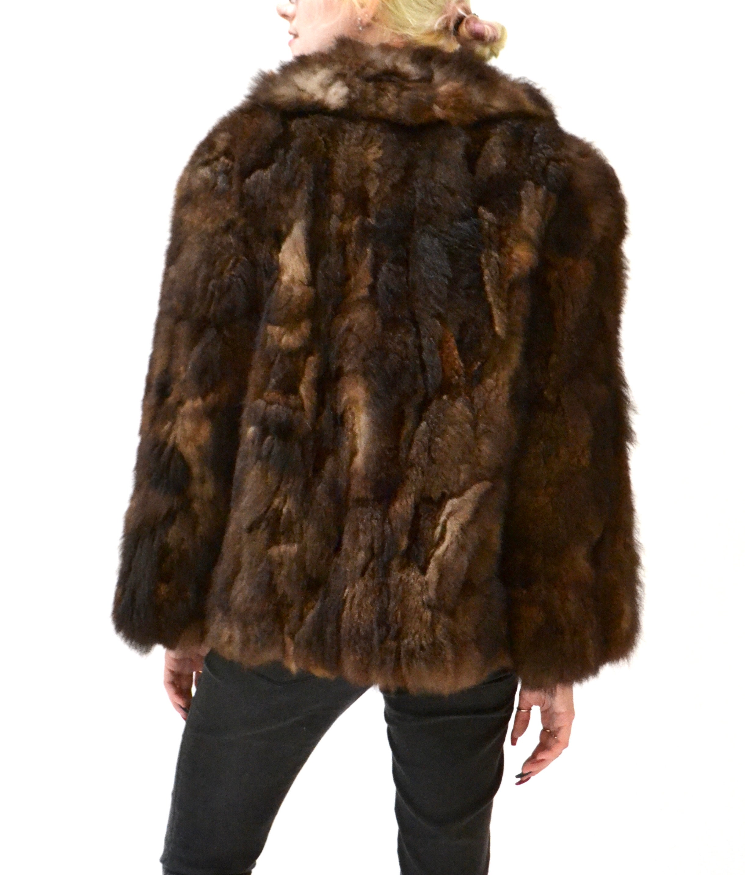 Stunning Vintage Fur Jacket Coat Brown Fur// 70s 80s Vintage | Etsy