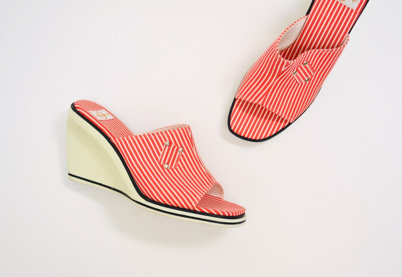 90s 2000s Y2k Vintage Chunky Platform Slides Mules Heels Size | Etsy