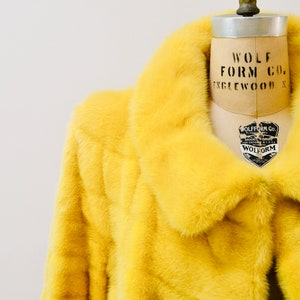 Vintage 90s Glam Yellow Mink Fur Jacket Coat by Sorbara for Neiman ...