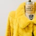 Vintage 90s Glam Yellow Mink Fur Jacket Coat by Sorbara for Neiman ...