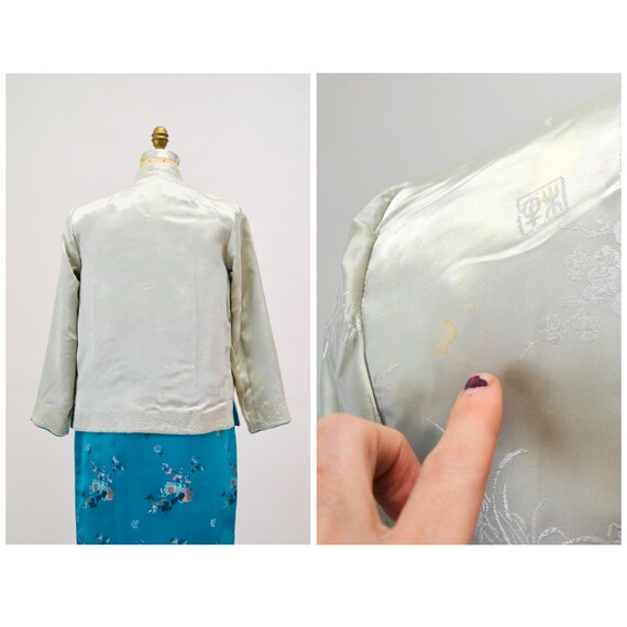 Vintage Blue Chinese Dress and Jacket Chi-Pao Qipao C… - Gem