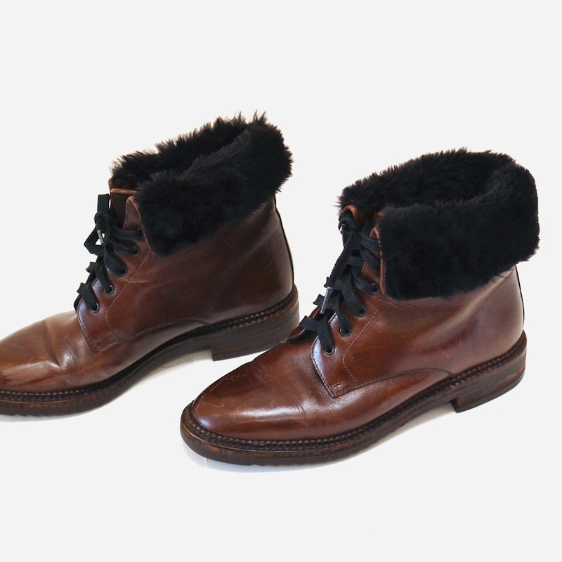 Brown Fur Boots Women - Etsy