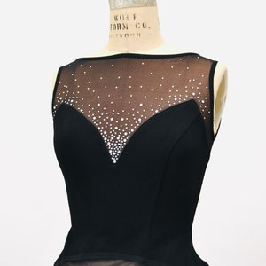 90s Black Sheer Body Suit Cache Size Medium // Black Body Suit Sheer ...