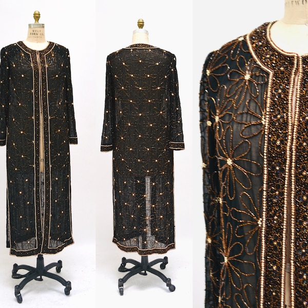 Beaded Sheer Duster - Etsy