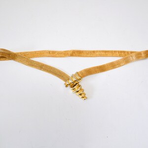 80s Vintage Gold Chain Belt Wedding Chain Snake Shell Thin Gold Metal ...