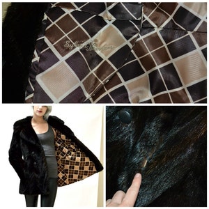 Vintage Brown Black Fur Jacket Coat Mink Medium// 70s Vintage Mink Fur ...