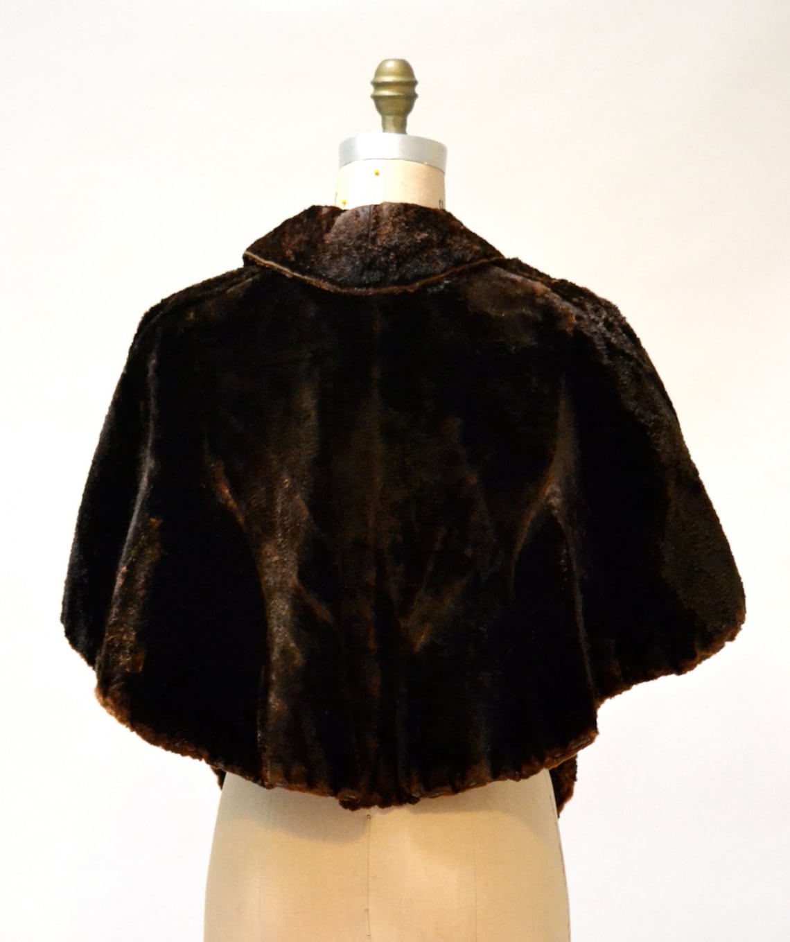 Vintage Fur Stole Cape Wrap Shawl Beaver Fur Stole Brown - Etsy