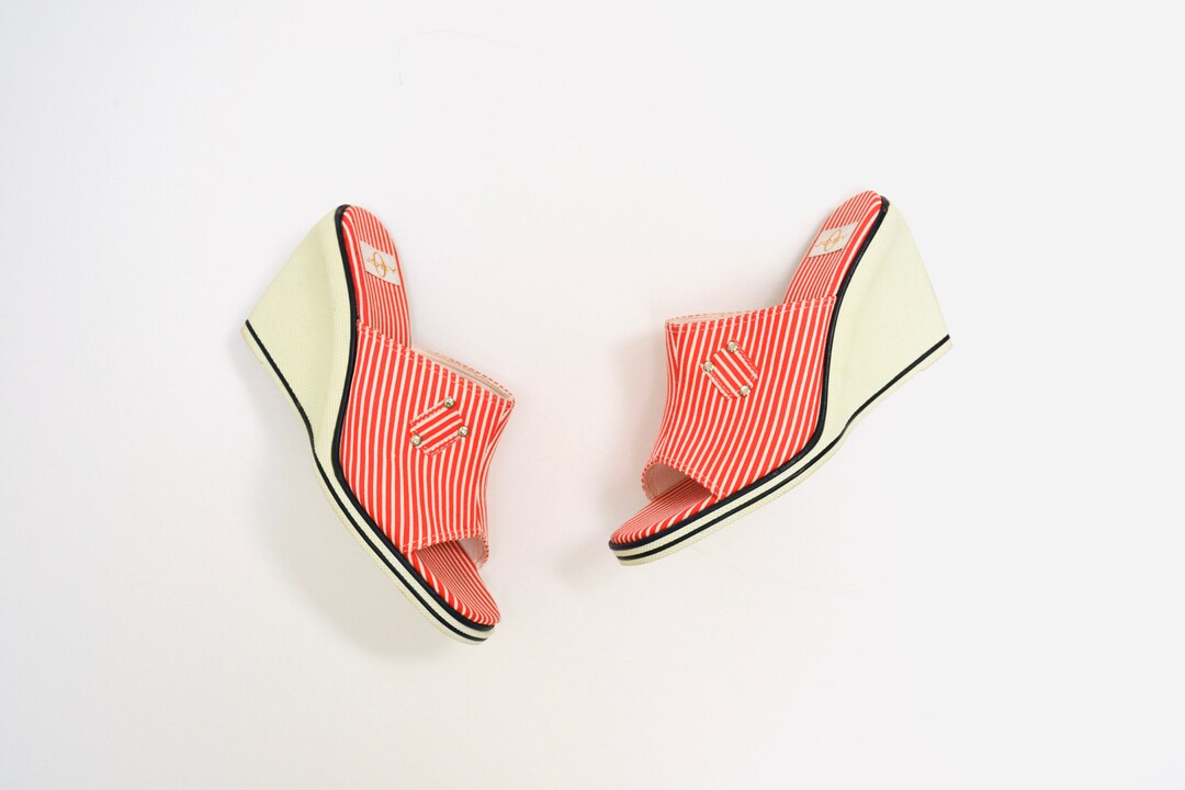 90s 2000s Y2k Vintage Chunky Platform Slides Mules Heels Size - Etsy