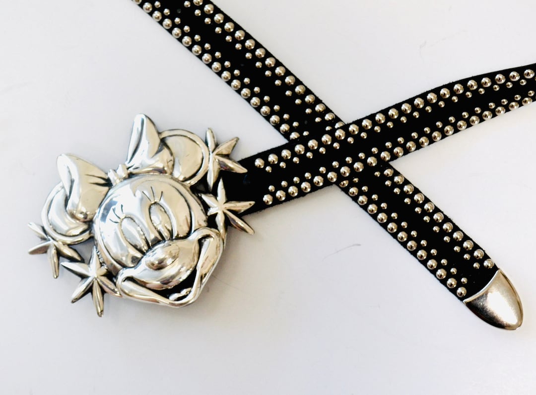 90s Vintage Minnie Mouse Disney Belt Buckle Katherine Baumann Beverly ...