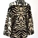 80s 90s GLAM Vintage Faux Fur Jacket Zebra Stripes Jacket Coat Size ...