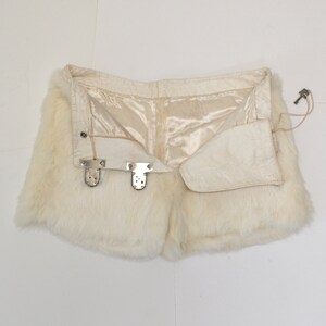 60s 70s Vintage White Fur Shorts With Lock Key by Hutzlers of - Etsy