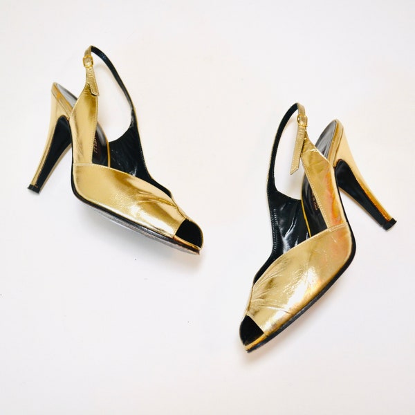 Gold High Heels - Etsy