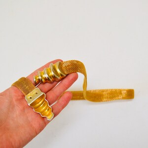 80s Vintage Gold Chain Belt Wedding Chain Snake Shell Thin Gold Metal ...