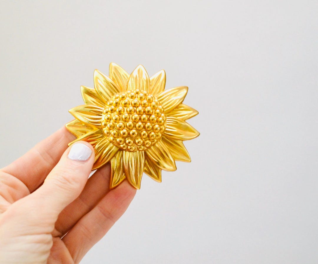 90s Vintage Gold Daisy Sunflower Belt Buckle Gold Wedding Belt Buckle ...