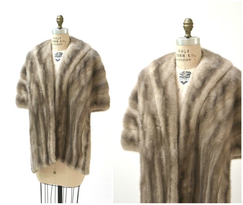 Vintage Mink Stole Honey Silver Vintage Fur Stole Cape// | Etsy