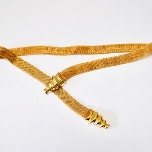 80s Vintage Gold Chain Belt Wedding Chain Snake Shell Thin Gold Metal ...