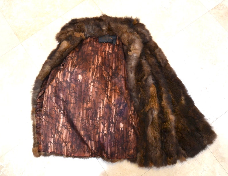 Stunning Vintage Fur Jacket Coat Brown Fur// 70s 80s Vintage Brown Fur ...