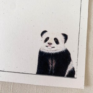 Personalized Baby Panda Notecards. Eco Friendly Watercolor Stationery ...