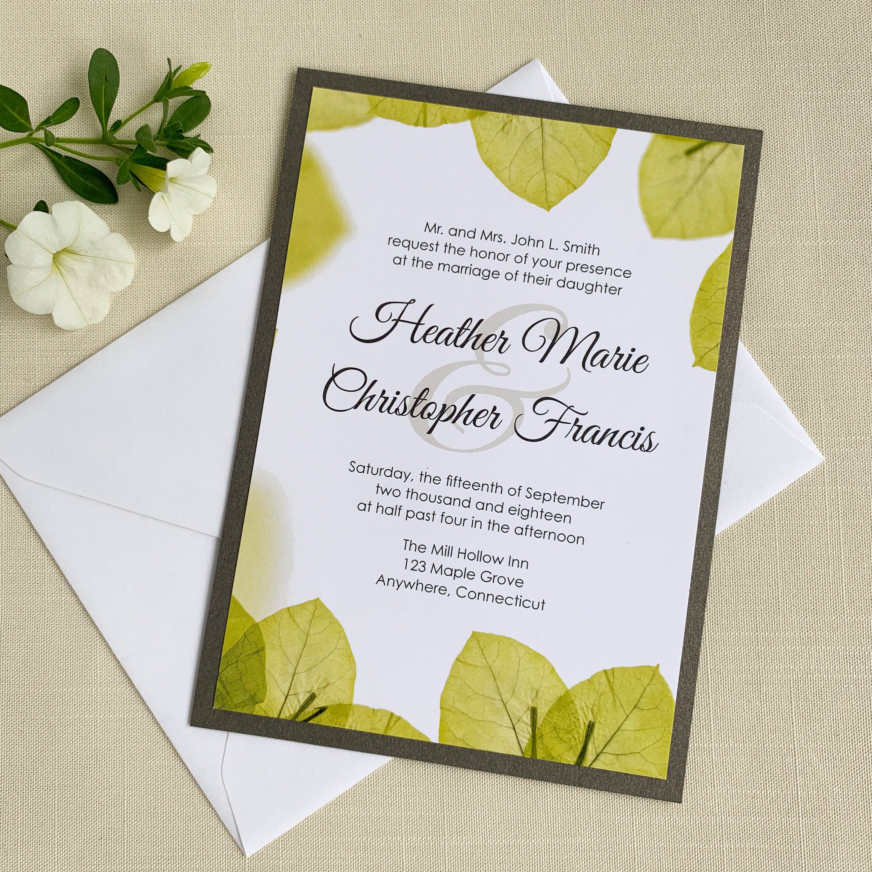 Wood Grain Invitations