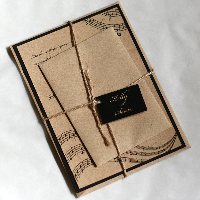 Music Wedding Invitation. Music Notes Wedding. DEPOSIT - Etsy Australia