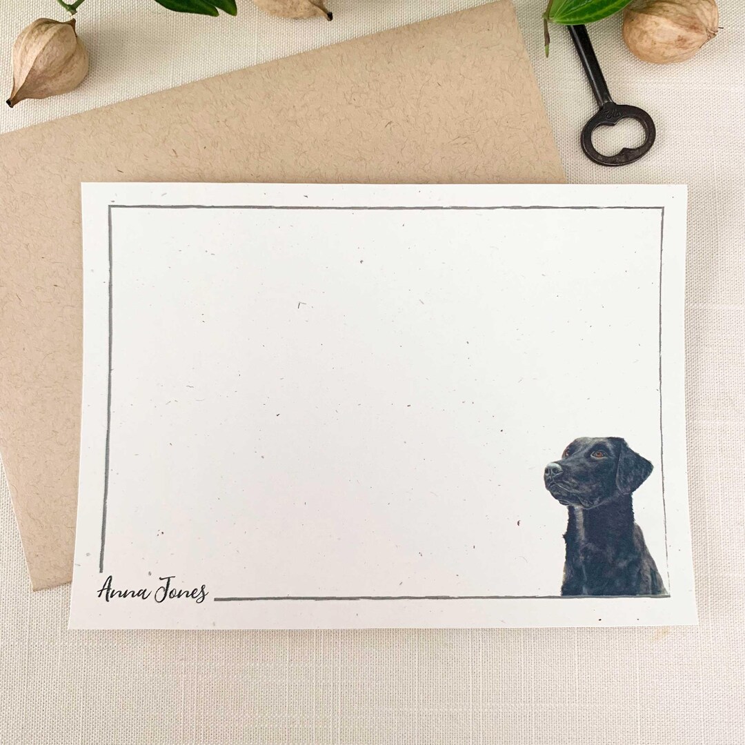 Personalized Black Labrador Retriever Notecards. Eco Friendly ...
