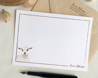 Autumn Leaves Notecards. Eco Friendly Watercolor Stationery Set of 10 Flat Notecards in Larger ...