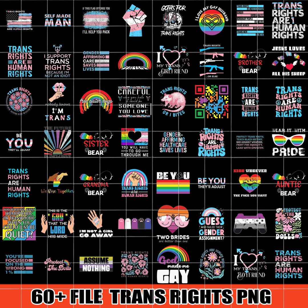 60+ Trans Rights Png Bundle, Sublimation Clipart Quotes, Protect the ...