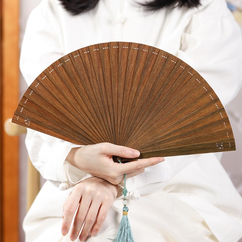 Sandalwood Hand Fan, Plain Minimalist Decor, Natural Aroma, Zen ...