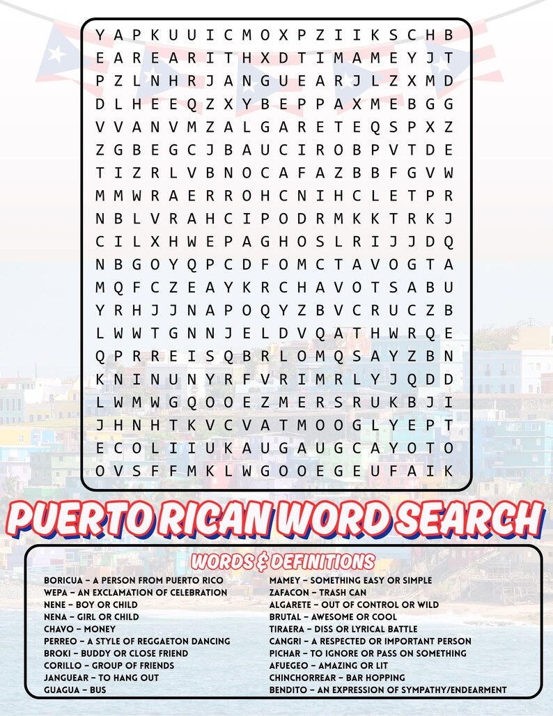 Latin American Slang Word Search Bundle – Printable Spanish Puzzles ...