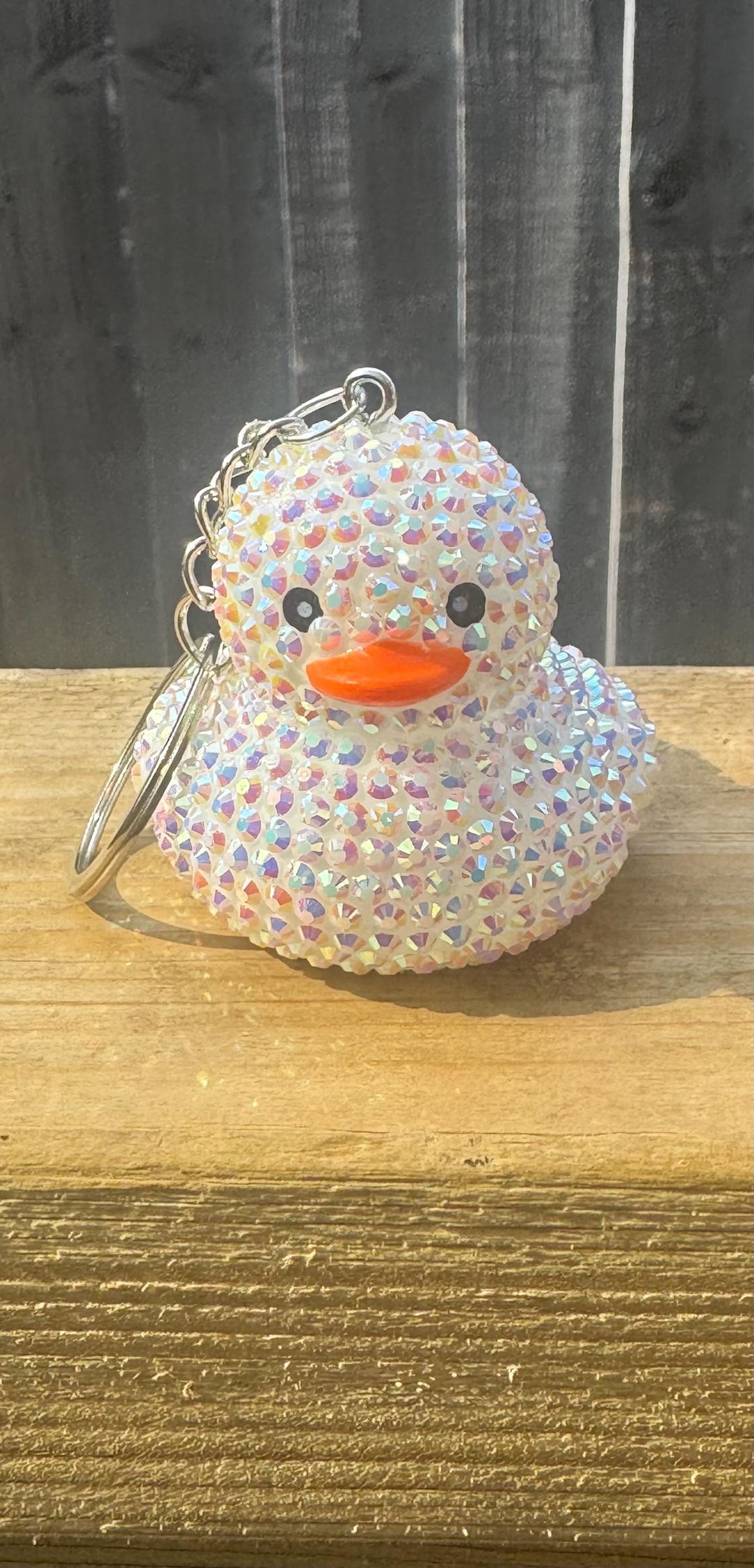 Custom Rhinestone Duck Keychain for Cheerleaders, Dancers, Jeep Duckers ...