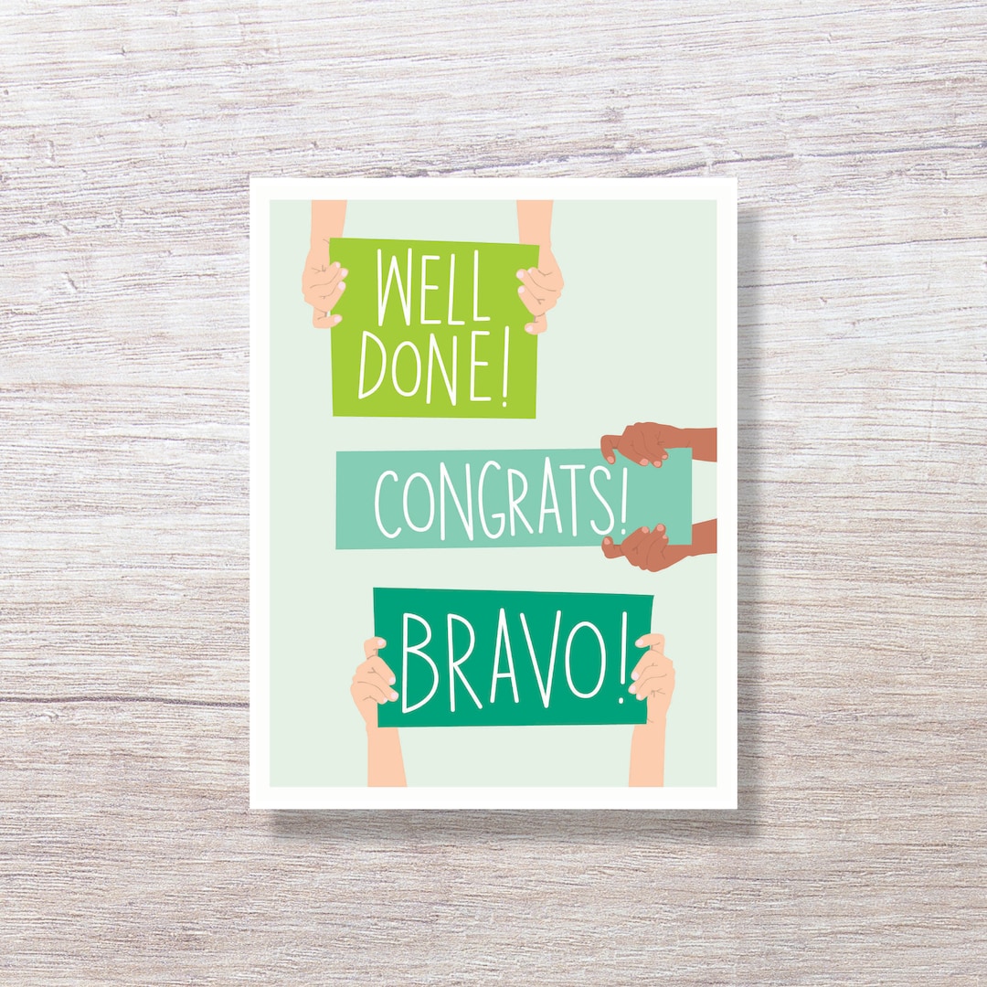 Three Congrats Signs Congratulations Card, Retirement, New Job ...