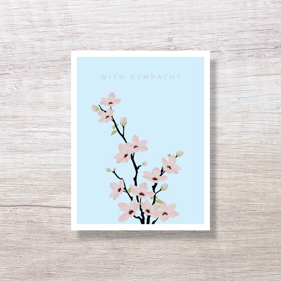 Condolence Card Sympathy Card Thinking of You Card CHERRY | Etsy