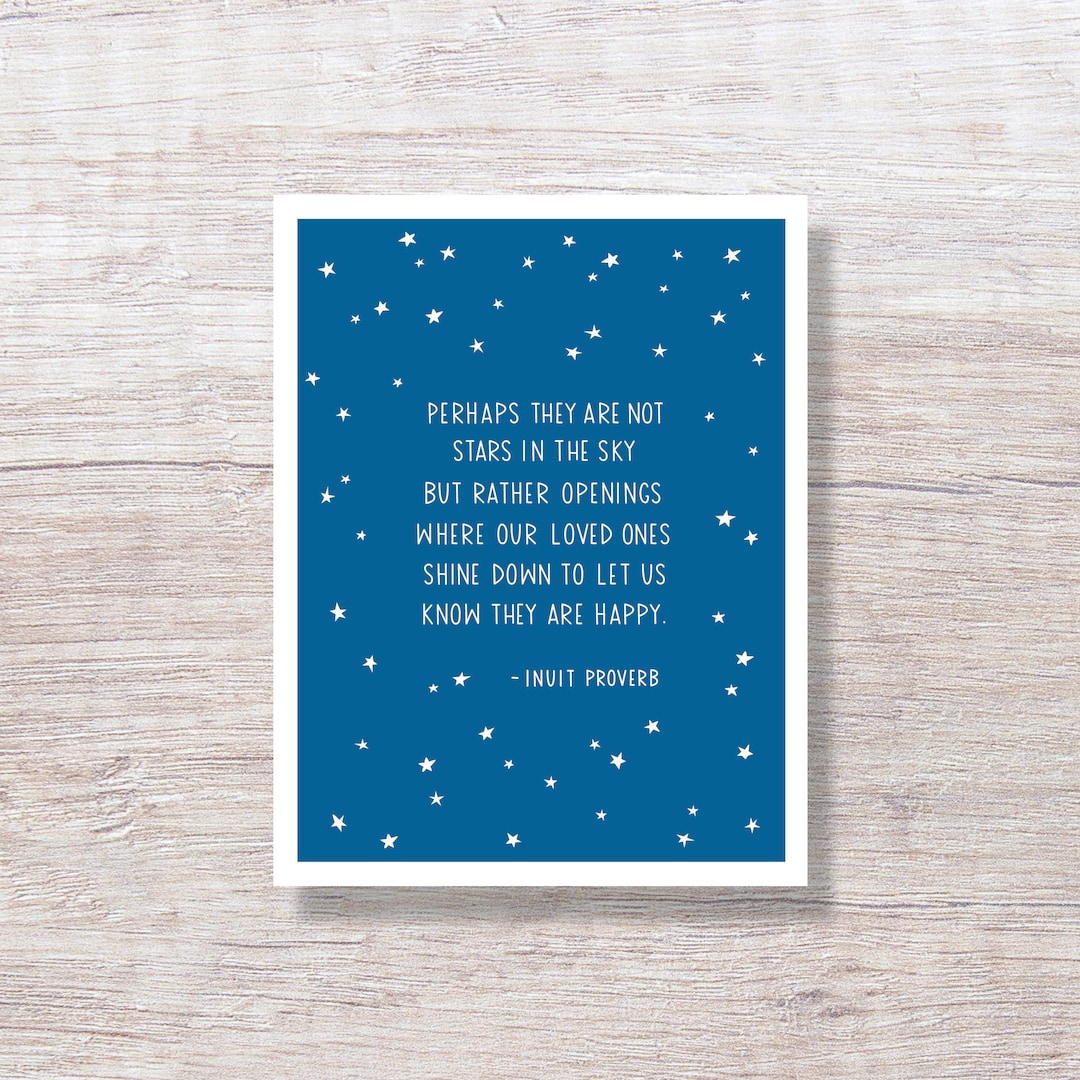 Stars in Sky Sympathy Card: Thinking of You Condolence Card - D220 - Etsy
