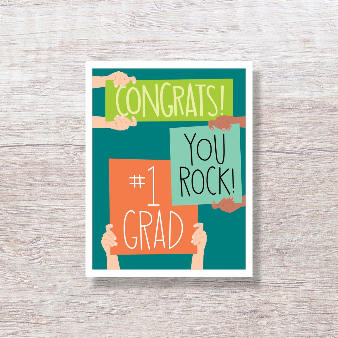 Congratulation Signs, Graduation Card for Him for Her - H378 - Etsy