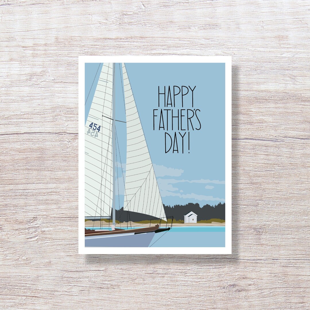 Sailboat Father's Day Card for Dad From Son From Daughter From Wife ...
