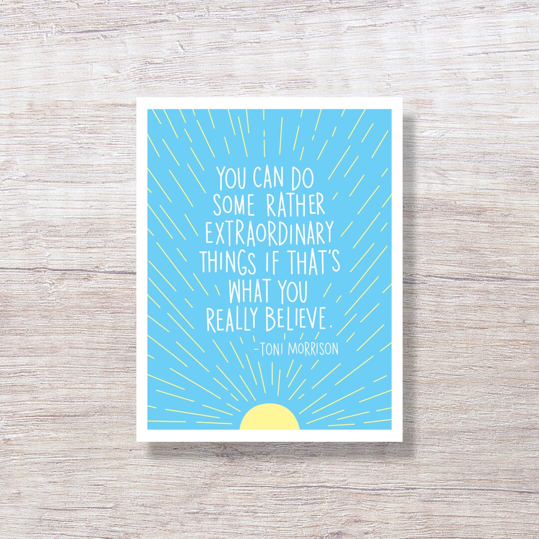 EXTRAORDINARY Congratulations and Encouragement Card, TONI MORRISON ...