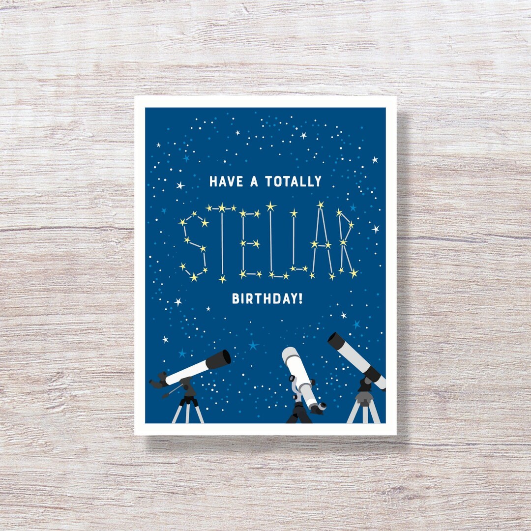 STELLAR CONSTELLATIONS Birthday Card, Zodiac Birthday Card, Illustrated ...