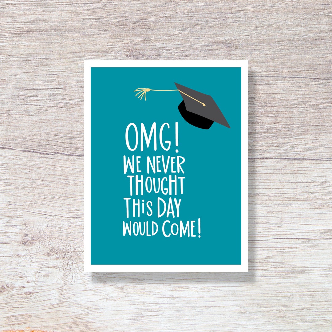 Graduation Card, NEVER GRAD for Son Daughter Boy Girl - H143X - Etsy