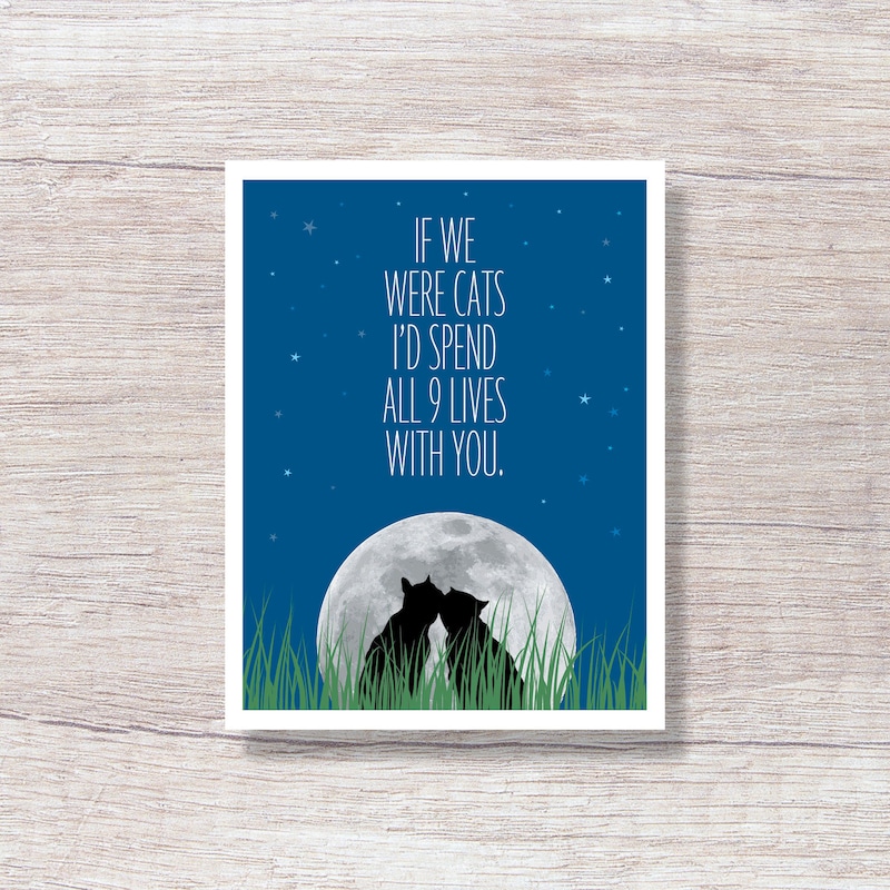 Cat Love Card - Etsy
